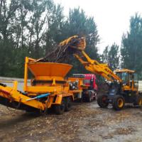 China 4-6 Blade Diesel Mobile Big Rotary Hopper Wood Tree Root Chipper Stump Shredder Plant for sale
