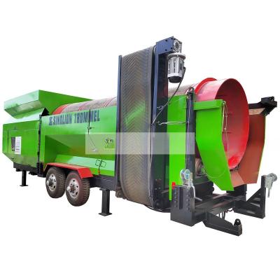 China Mobile Compost Tumbler Trommel Drum Screen for Big Capacity of 50-500 tons per hour for sale