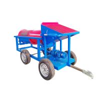 China Small Size Portable Drum Trommel Screen for Alluvial Rock Riversand Ore 0-10 Tons Per Hour for sale