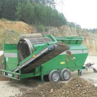 China Customizable Discharge Size Small Woodchips Trommel Screener Machine for Screening for sale