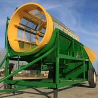 China Rubber Ball Cleaning System Yellow Mobile Trommel Screen Machine for and Efficiency for sale