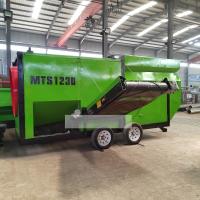 China Gray Topsoil Screener Diesel Generator Wood Firewood Trommel Type Drum Screen Machine for sale