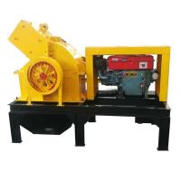 China PC Small Mini Industrial Portable Diesel Engine Gravel Stone Gold Hammer Mill Drawing for sale