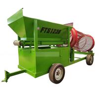 China Mobile Rotary Circular Wood Chips Firewood Trammel Screen with Steel Plate Punch Hole for sale