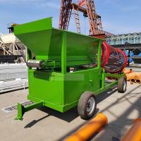 China Mobile Rotary Circular Wood Chips Firewood Trammel Screen with Steel Plate Punch Hole for sale