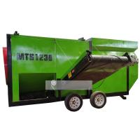 China 60m3/hour Capacity Mobile Trommel Screen for Screening Compost Wood Chips Topsoil Cattle and Sheep Dung for sale