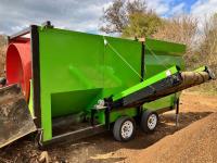 China 60m3/hour Capacity Mobile Trommel Screen for Screening Compost Wood Chips Topsoil Cattle and Sheep Dung for sale