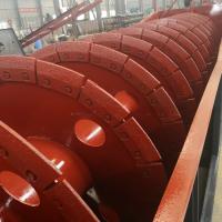 China Double Screw Silica Sand Gravel Washing Machines with Stainless Steel Spiral Blade for sale
