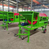 China Drum Rotary Sieve Sifter for Compost Screener Topsoil Worm Fertilizer Mini Trommel Screen for sale