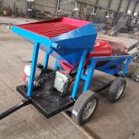 China 3KW Energy Mining Mobile Gold Washing Trommel Screen for River Sand Mining Recovery for sale