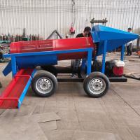 China 3KW Energy Mining Mobile Gold Washing Trommel Screen for River Sand Mining Recovery for sale