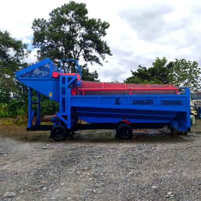 China Portable Gold Trommel Machine for Gold Separation in Yellow Color for sale
