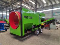 China Mobile Composting Trommel Screen With Conveyor Heavy Duty Gravity Separator for Topsoil for sale