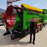 China High Recovery Mining Equipment Portable Gold Wash Plant with Mobile Trommel Screen for sale