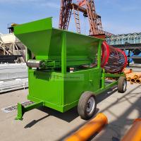 China Rotary Drum Tumbler Mobile Firewood Trommel Screen with Steel Wire Woven Screen Material for sale