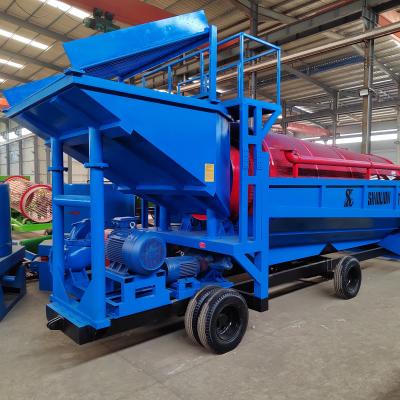 China Stable Gold Washing Plant Mobile Tromel Screen Equipment with Circular Bark Design for sale