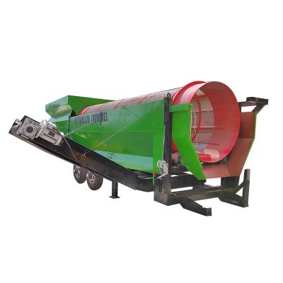 China Alluvial Gold Mining Machine Heavy Duty Mobile Trommel Screen for Mineral Separation for sale