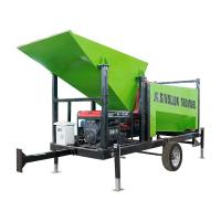 China Heavy Duty Mobile Alluvial Gold Mining Rotary Trommel Drum Screen for Compost and Soil for sale