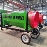 China Heavy Duty Mobile Alluvial Gold Mining Rotary Trommel Drum Screen for Compost and Soil for sale