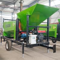 China Paper Wood Chips Plastic Compost and Soil Topsoil Mobile Trommel Screen Feeding Size Less than 300mm for sale