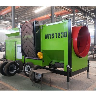 China High Capacity Mobile Compost Trommel Screen and Belt Conveyor Designed for Efficiency for sale