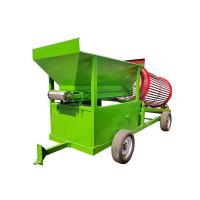China 220V/380V Heavy Duty Small Mobile Wood Chips Sawdust Rock Soil Stone Trommel Screen for sale