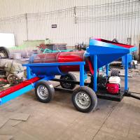 China Small Gold Mining Trommel Mobile Gold Washing Rotary Trommel Screen with 98% Efficiency for sale