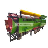 China Mobile Trommel Drum Sieve Screen Separation Machine Conveyor Angle 25 Degrees 2200 KG for sale