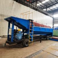 China Mobile Gold Wash Plant Alluvial Trommel Screen with Conveyor Discharge Size as Request for sale