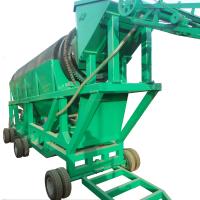 China Rubber Ball Cleaning System Yellow Mobile Trommel Screen Machine for and Efficiency for sale