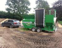 China Rubber Ball Cleaning System Yellow Mobile Trommel Screen Machine for and Efficiency for sale