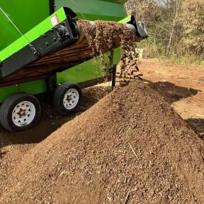 China 2-3 Layers 30m3/h Mobile Trommel Screen for Gravel Compost Pig and Sheep Manure for sale
