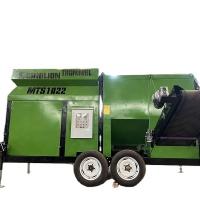 China Small-scale Sieving of Pig and Sheep Manure using Mobile Portable Trommel Screen for sale
