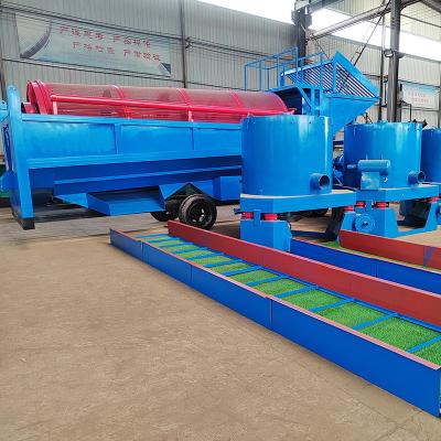 China Sustainable Drum Screen Gold Washing Plant Alluvial Mobile Mining Separation Small Sieving Mine for sale