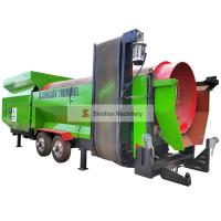 China Mobile Compost Rotary Drum Screen for 2200 KG Sawdust and Organic Fertilizer Sifting for sale
