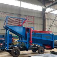 China Blue Gold Separation Trommel for Multiple Material Output and Double Screen Efficiency for sale