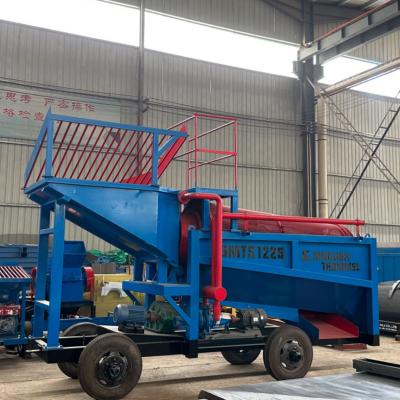 China Blue Gold Separation Trommel for Multiple Material Output and Double Screen Efficiency for sale