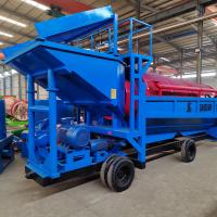 China High Separation Efficiency Mobile Gold Sand Separator Mining Trommel Machinery Washing Plant for sale