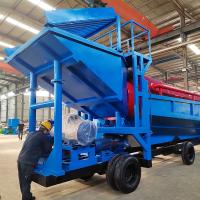 China Small Processing Capacity River Drum Rotary Screen Gold Collection Separator 1200 KG for sale