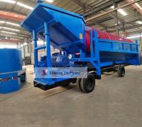 China 80-150t/h Capacity Steel Mineral Separation Gold and Diamond Mining Mobile Trommel Screen for sale