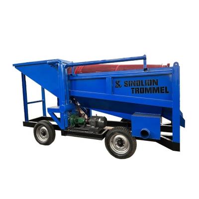 China Customized Gold Sand Separator Alluvial Gold Mining Trommel Machinery Washing Plant for sale