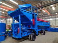 China Gold Separation Mining Equipment Mobile Trommel Gold Washing Plant with Double Screen for sale