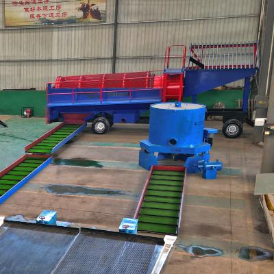 China Portable Washing Plant 100 Ton Gold Wash Plant Trommel Screen with Gravity Separator for sale