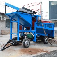 China Mining Separation Sand Alluvial Gold Washing Mobile Trommel Screen for Market in Russia for sale