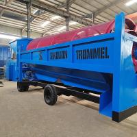 China Mobile Trommel Screen Mineral Gold Diamond Washing Machine with 80-150t/h Capacity for sale