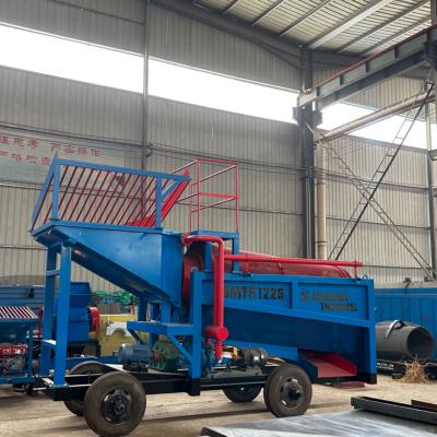 China 50t/h Capacity Steel Mobile Trommel Screening Plant for Gold Sieving in Mining Process for sale