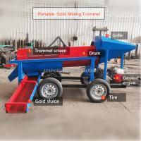 China Mini Portable Gold Trommel for Small Capacity Alluvial Gold Sand Washing Plant 10tons for sale