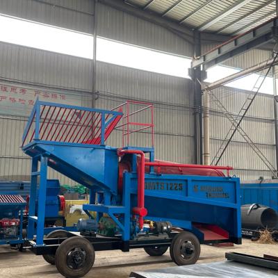 China 380v/415v/440v Alluvial Gold Ore Processor Rock Gold Separation Washing Trommel Screen Plant for sale
