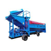 China Mobile Gold Wash Plant Mining Machine Gold Trommel Screen Feeding size less than 300mm for sale