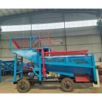 China Small Scale Gold Mining Rotary Trommel Screen in Russia Patented Product Voltage 380V for sale